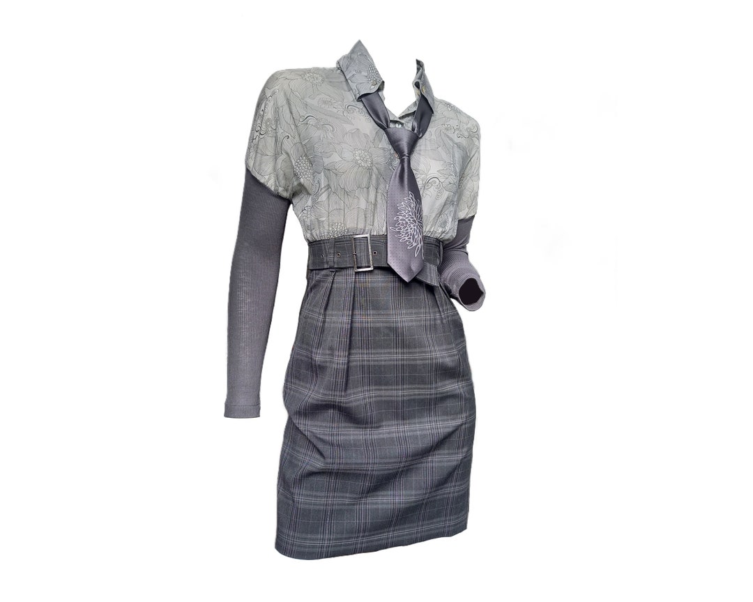 Cop Copine Preppy Silk Uniform Dress in Size 36 FR/S - Etsy