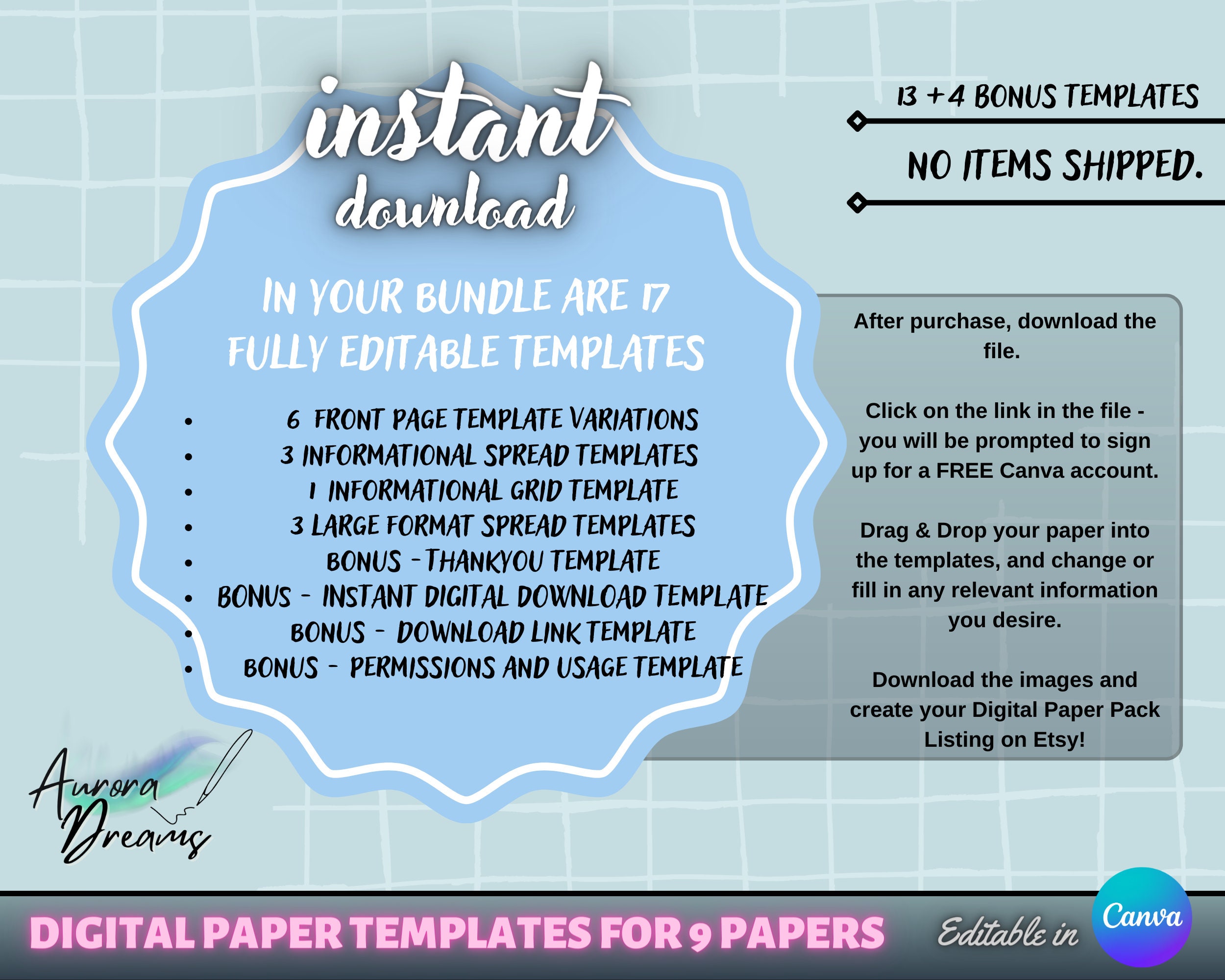 Best Digital Paper Mockup Templates for 9 Papers. Canva Templates for ...