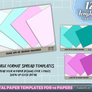 Best Digital Paper Mockup Templates for 10 Papers. Canva Templates for ...