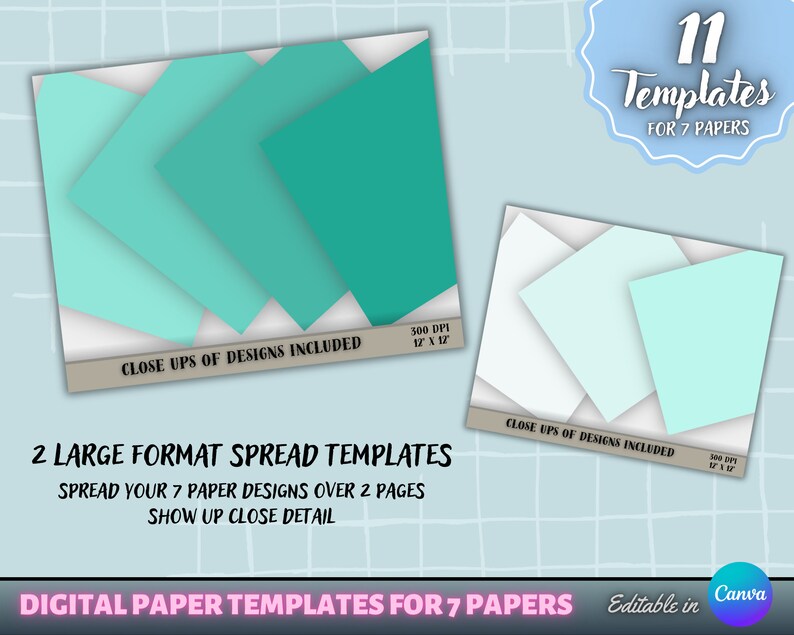 Best Digital Paper Mockup Templates for 7 Papers. Canva - Etsy
