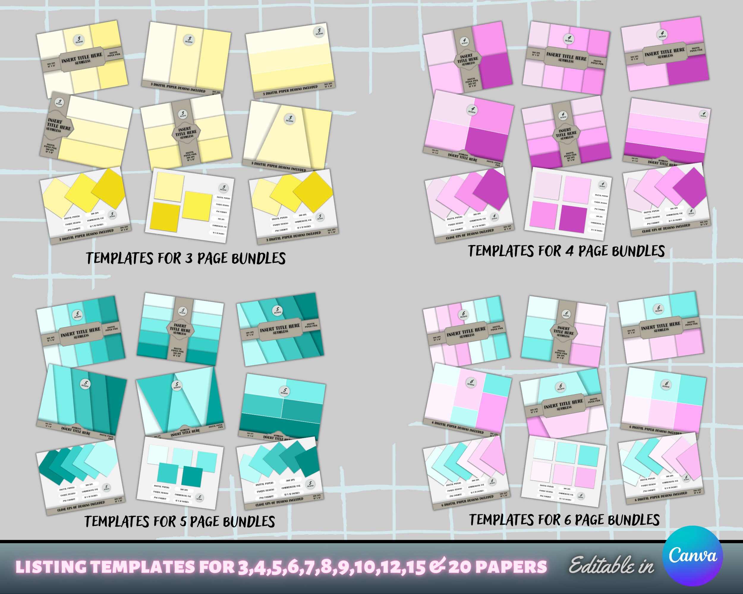 ULTIMATE Best Digital Paper Mockup Templates for Papers in a Variety of ...