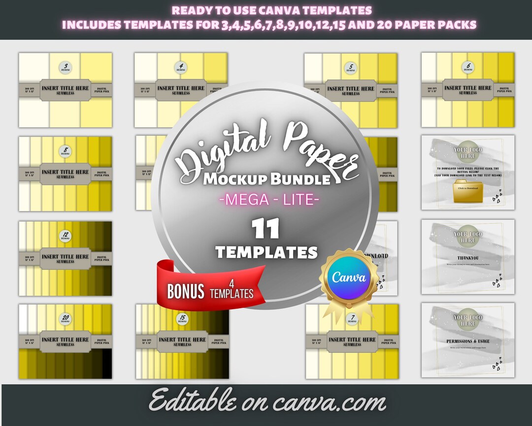 MEGA LITE - Best Digital Paper Mockup Templates for Papers in a Variety ...