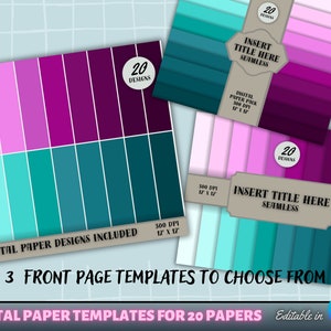 Best Digital Paper Mockup Templates for 20 Papers. Canva Templates for ...