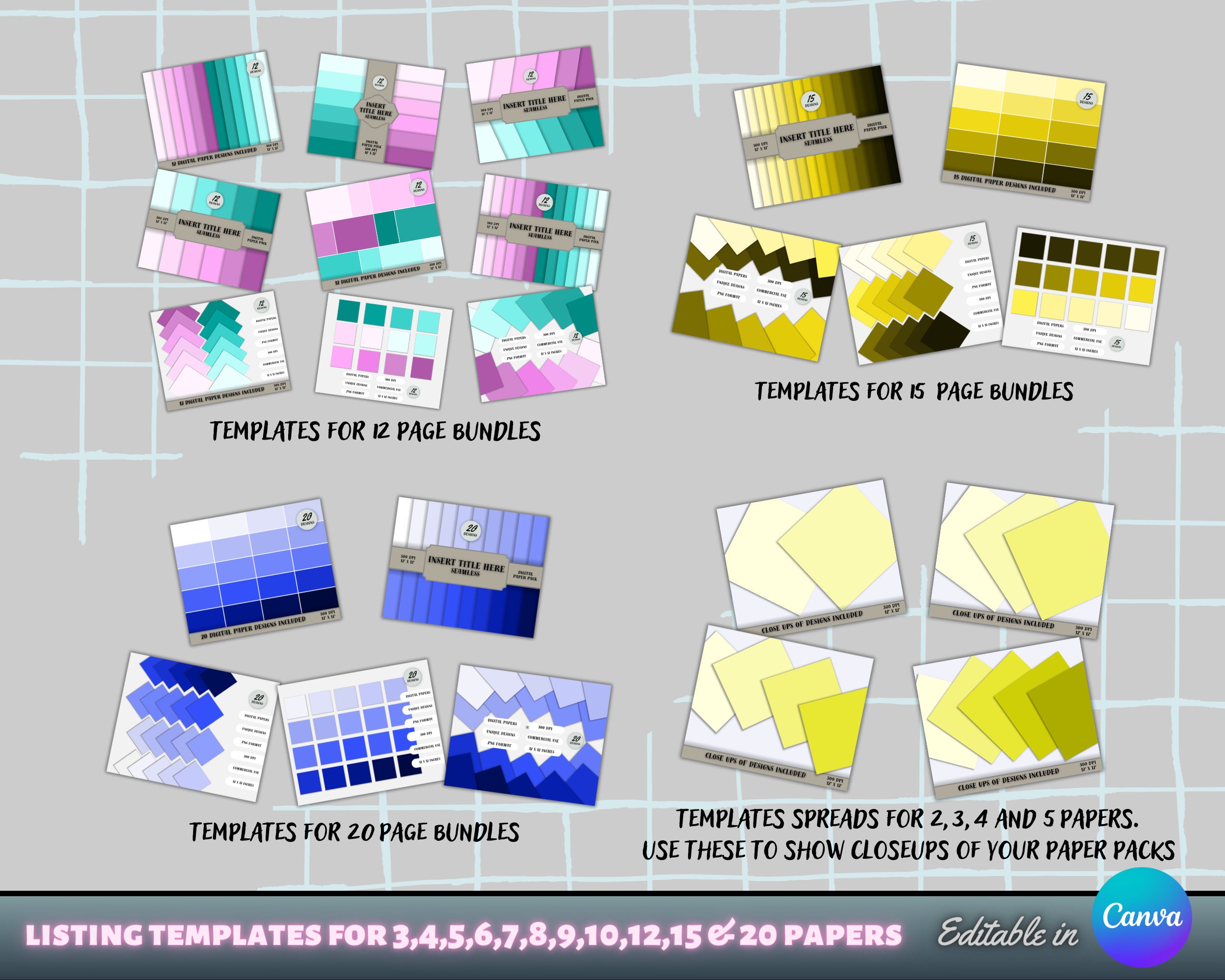 ULTIMATE Best Digital Paper Mockup Templates for Papers in a Variety of ...