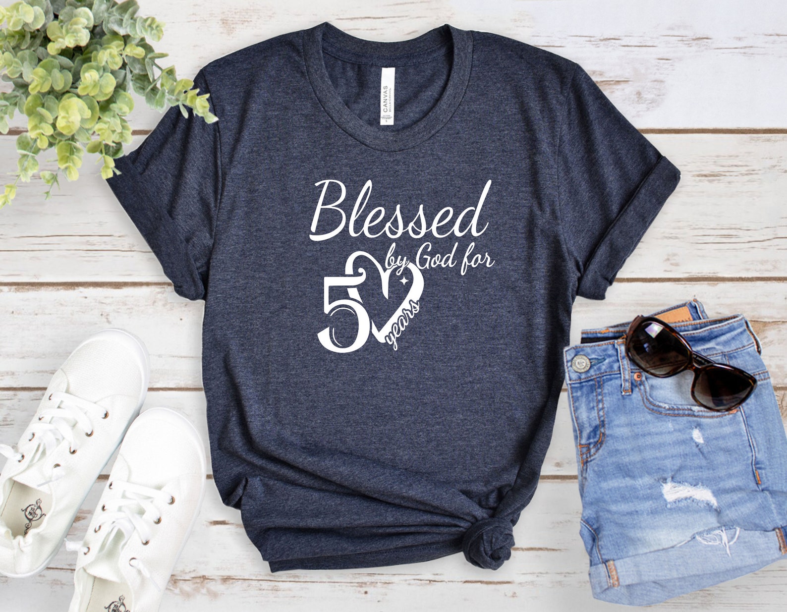 Blessed by God for 50 Years Shirt Unisex Shirt for Birthdays - Etsy