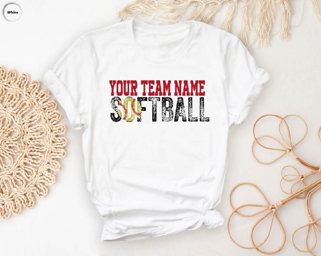 Personalized Softball T-shirt, Custom Softball Player Shirt, Softball ...