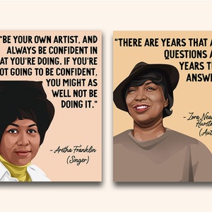 Black Women Printable Posters || 10 Inspiration Black Women Quote ...