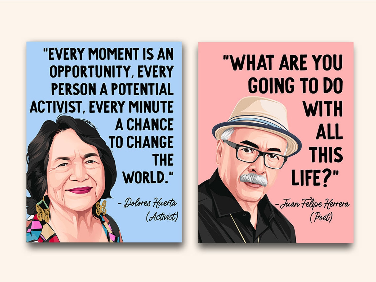Hispanic Leaders Quotes Printable Posters || 10 Hispanic Heritage Month ...