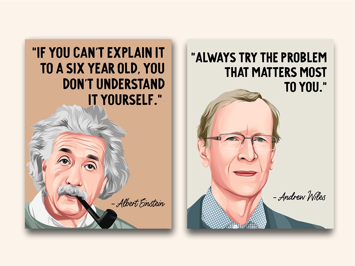 Famous Mathematicians Printable Posters 10 Inspiration Math - Etsy UK