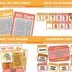 Retro Vibes Classroom Decor Bundle || Editable Classroom Printable ...