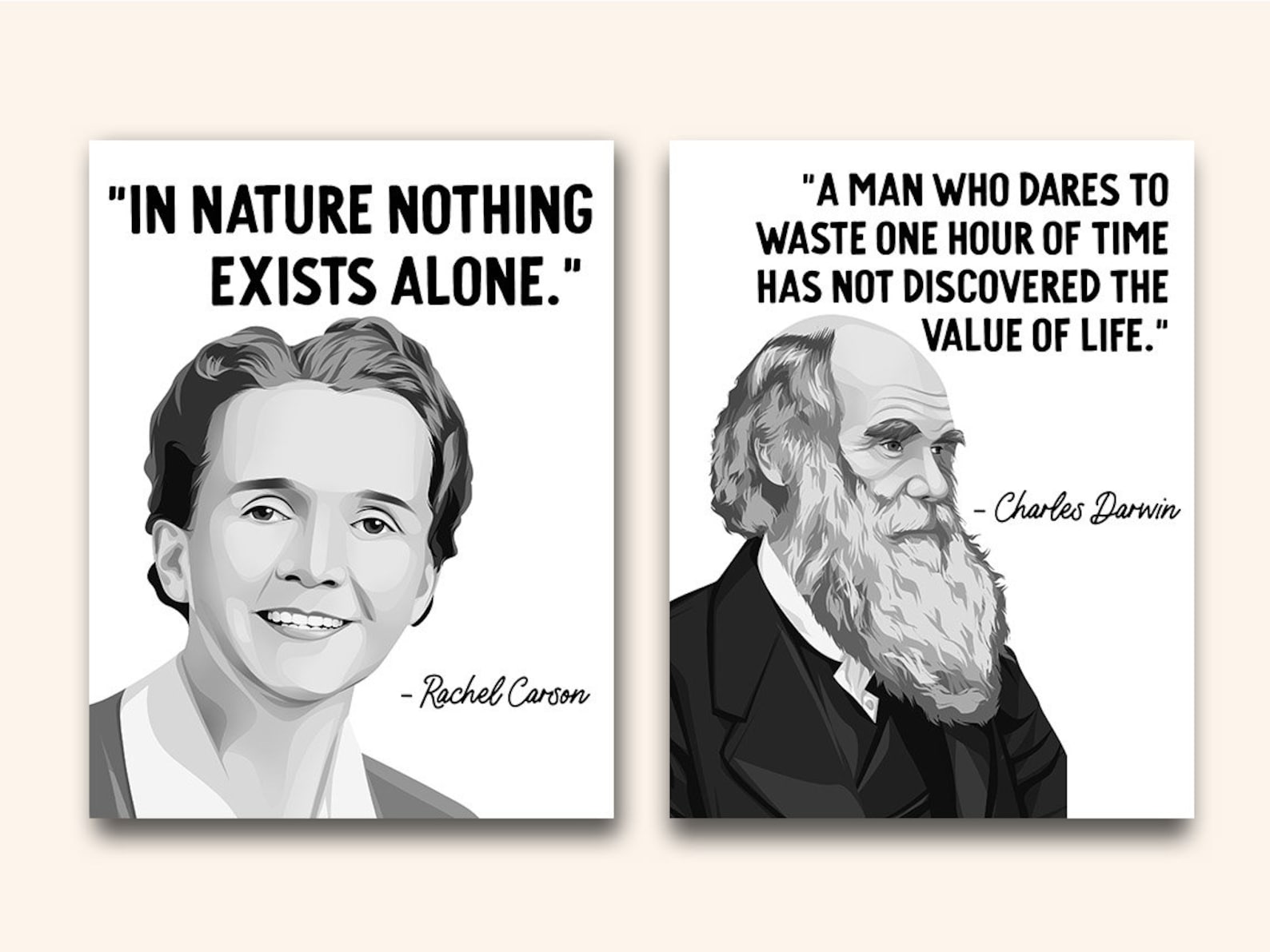 Famous Biologists Printable Posters || 10 Inspiration Biology Quote ...