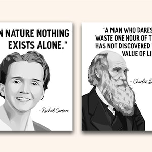 Famous Biologists Printable Posters || 10 Inspiration Biology Quote ...