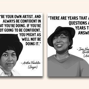 Black Women Printable Posters || 10 Inspiration Black Women Quote ...