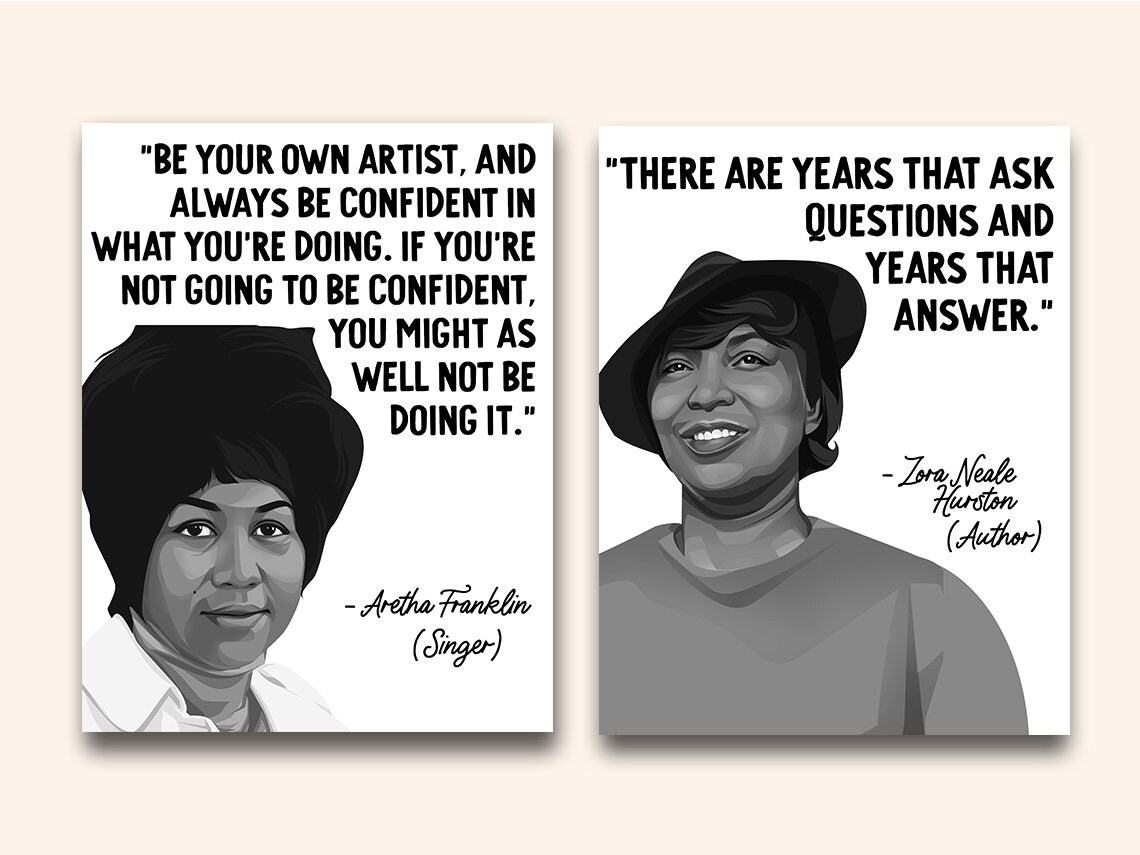 Black Women Printable Posters || 10 Inspiration Black Women Quote ...