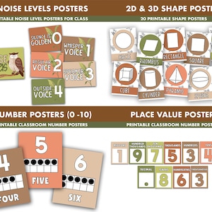 Woodland Classroom Decor Bundle || Editable Classroom Printable Display ...