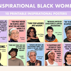 Black Women Printable Posters 10 Inspiration Black Women Quote Posters ...