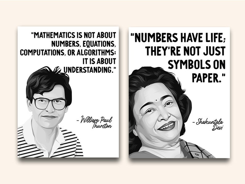 Famous Mathematicians Printable Posters || 10 Inspiration Math Quote ...