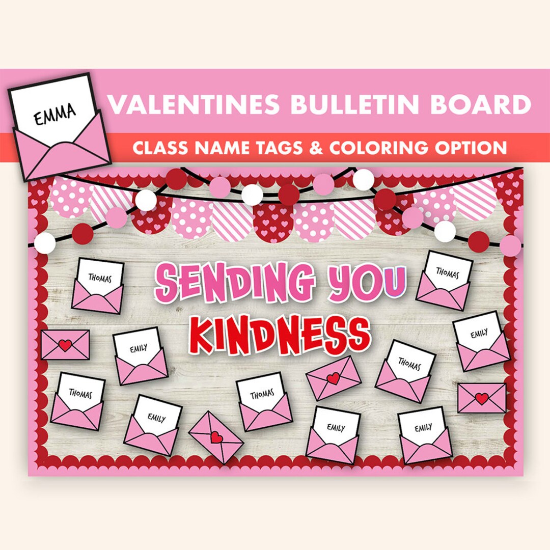 Letters Valentines Day Bulletin Board Kit || Valentines Bulletin Boards ...