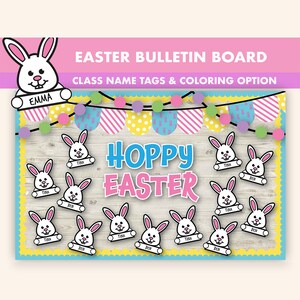 Bunny Rabbit Easter Bulletin Board Kit || Spring Bulletin Boards ...