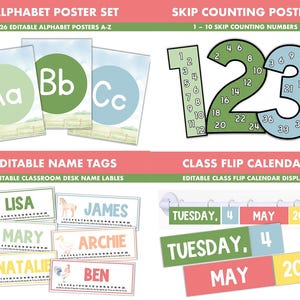 Farm Classroom Decor Bundle || Editable Classroom Printable Display ...