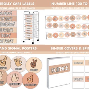 Calm Neutral Classroom Decor Bundle || Editable Classroom Printable ...