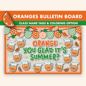 Back to School Bulletin Board Kit || Orange Bulletin Boards Digital ...