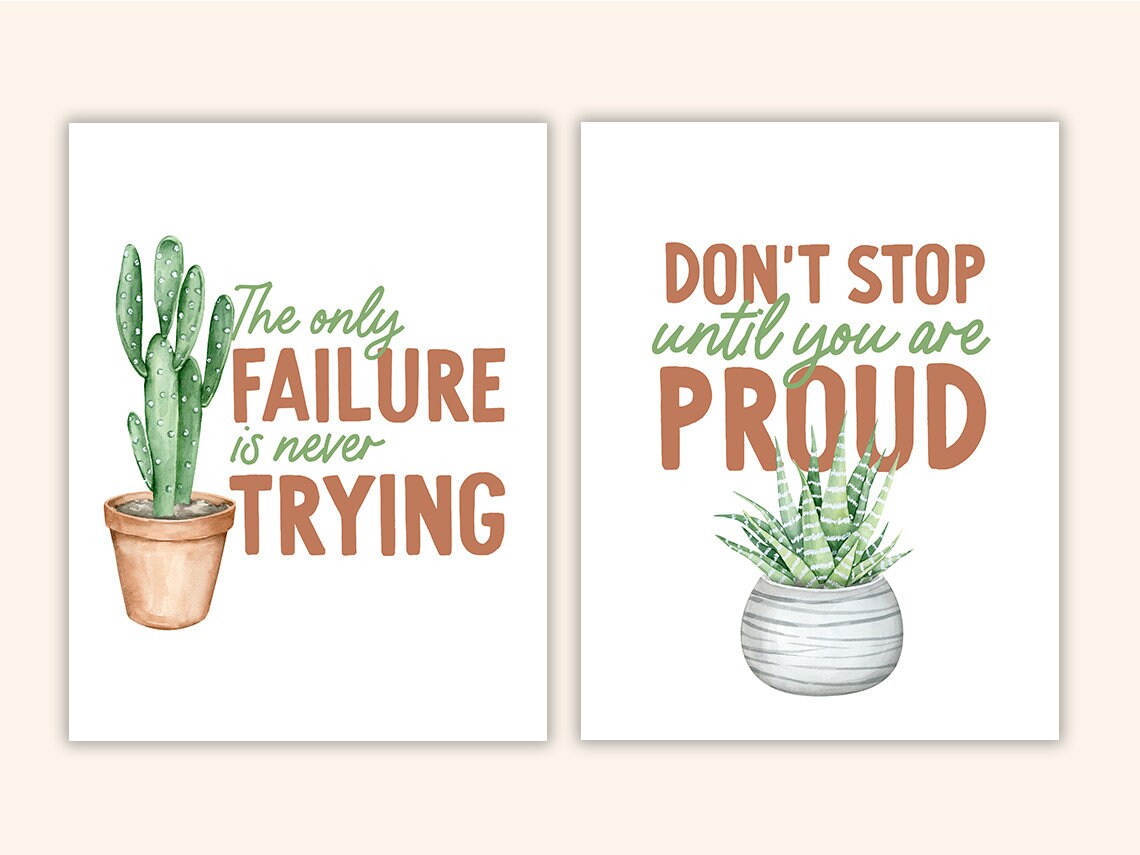 Plants Growth Mindset Posters || 8 Inspiration Quote Posters for ...