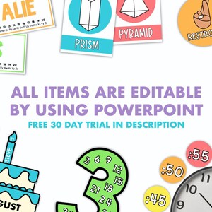 Rainbow Classroom Decor Bundle || Editable Classroom Printable Display ...