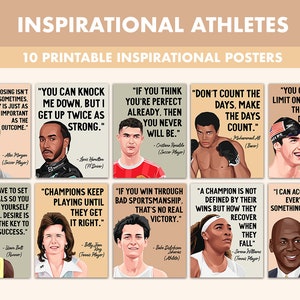 Inspirational Athletes Printable Posters 10 Inspiration - Etsy