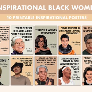 Black Women Printable Posters 10 Inspiration Black Women Quote Posters ...