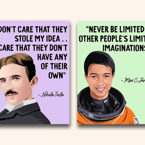Famous Scientists Printable Posters || 10 Inspiration Science Quote ...