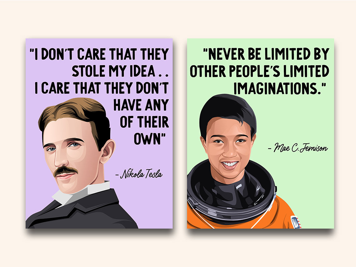 Famous Scientists Printable Posters || 10 Inspiration Science Quote ...