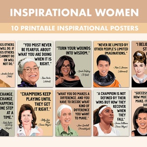 Inspirational Women Printable Posters 10 Inspiration Women Quote ...