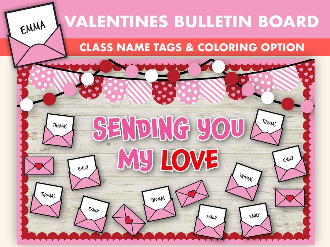 Letters Valentines Day Bulletin Board Kit Valentines Bulletin Boards ...