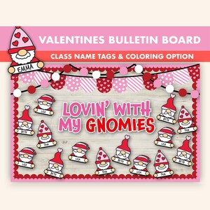 Gnome Valentines Day Bulletin Board Kit Valentines Bulletin Boards ...