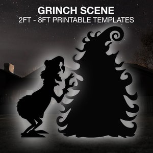 Christmas Grinch Template Printable || Trace and Cut Christmas Tree ...