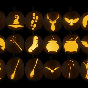 Wizard Pumpkin Stencils || Printable Wizard Pumpkin Carving Stancils ...