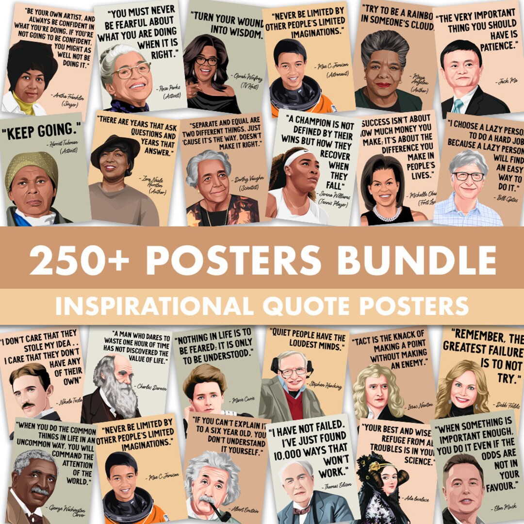 Giant Classroom Poster Bundle Printable Posters || Inspiration People ...