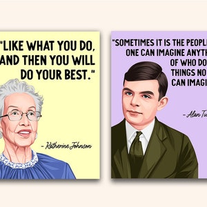 Famous Mathematicians Printable Posters || 10 Inspiration Math Quote ...