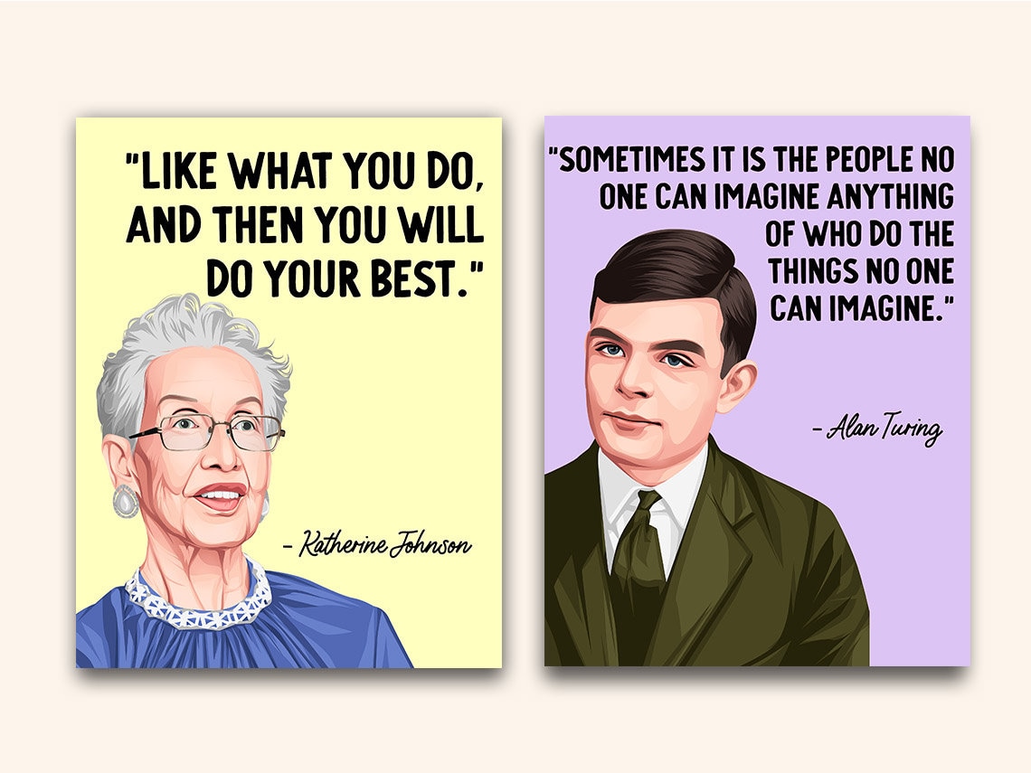 Famous Mathematicians Printable Posters || 10 Inspiration Math Quote ...