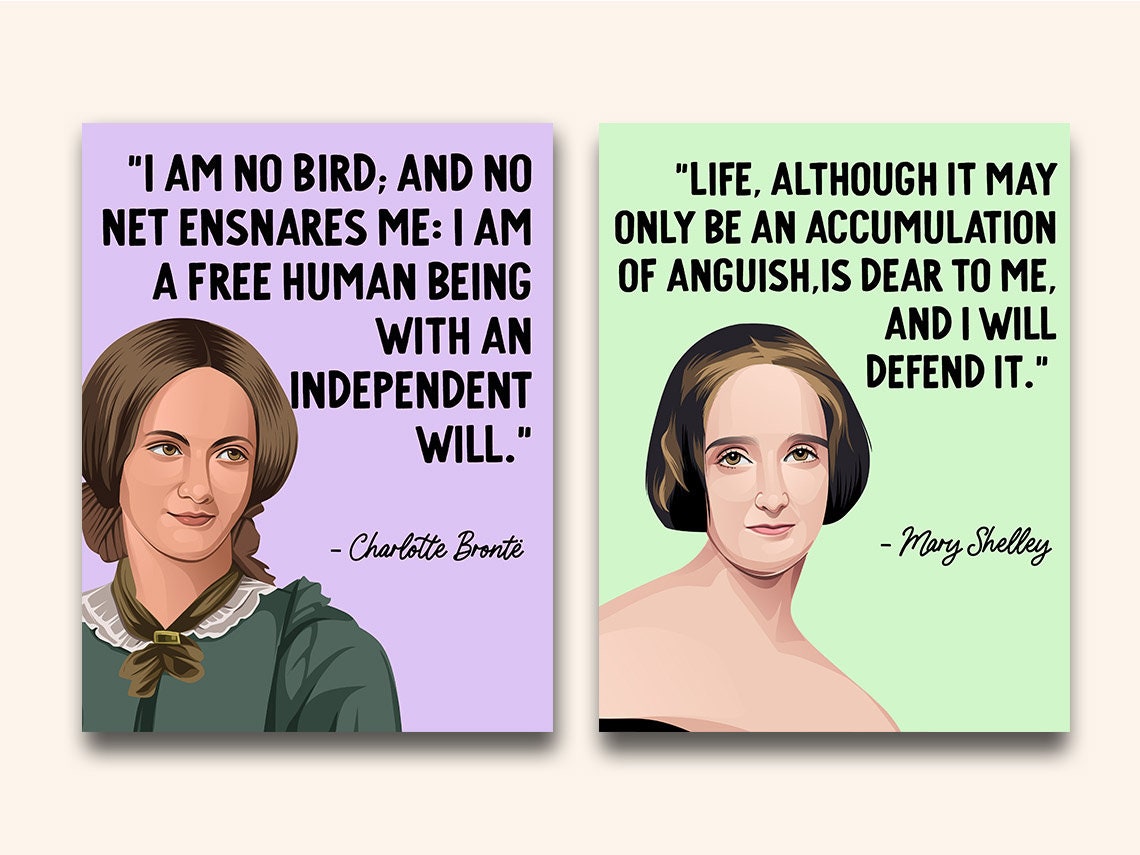 Female Authors Printable Posters || 10 Inspiration Woman Author Posters ...