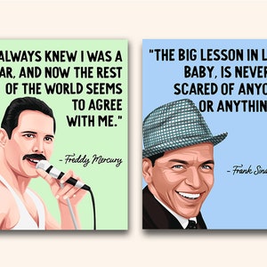 Famous Singers Printable Posters || 10 Inspiration Singers Quote ...