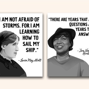 Female Authors Printable Posters || 10 Inspiration Woman Author Posters ...