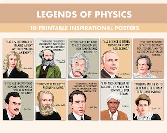Famous Scientists Printable Posters 10 Inspiration Science Quote ...