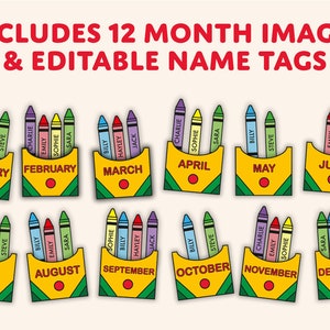 Crayon Birthday Bulletin Board Kit || Birthday Display Bulletin Boards ...