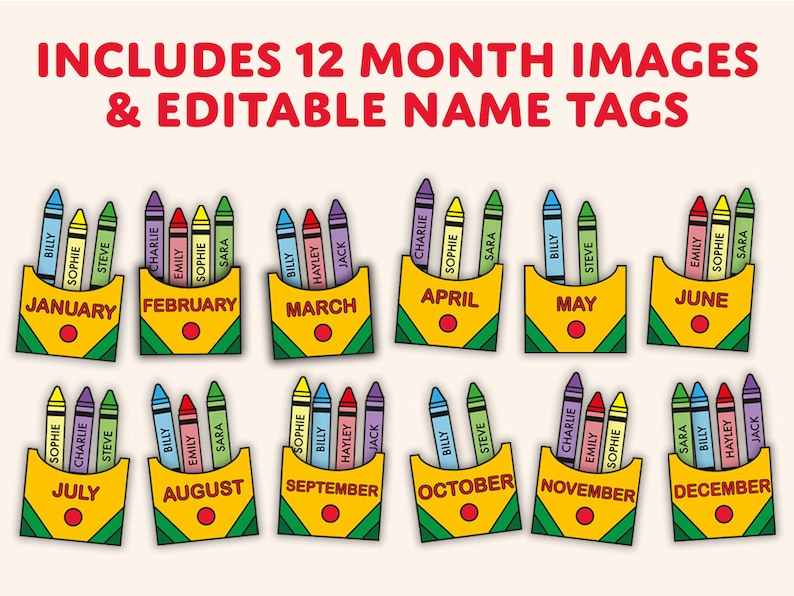 Crayon Birthday Bulletin Board Kit || Birthday Display Bulletin Boards ...