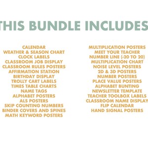 Boho Rainbow Classroom Decor Bundle || Editable Classroom Printable ...