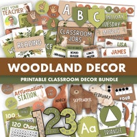 Printable Motivational Woodland Theme Classroom Posters, Instant ...