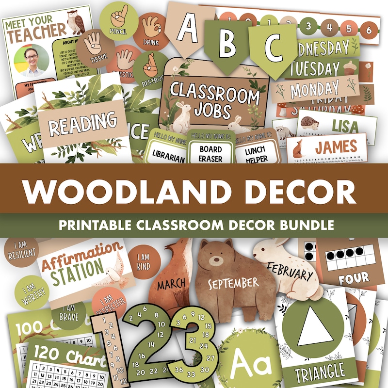 Woodland Theme Class Jobs - Etsy