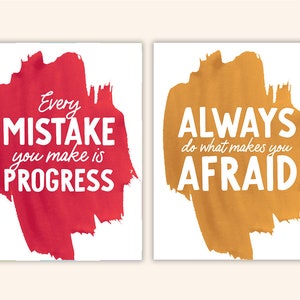 Watercolor Growth Mindset Posters || 8 Inspiration Quote Posters for ...